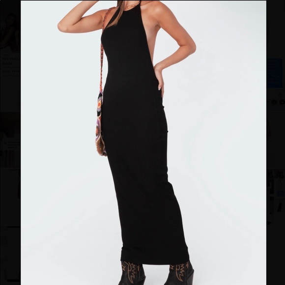 Dresses | Ribbed Open Back Halter Maxi Dress | Poshmark